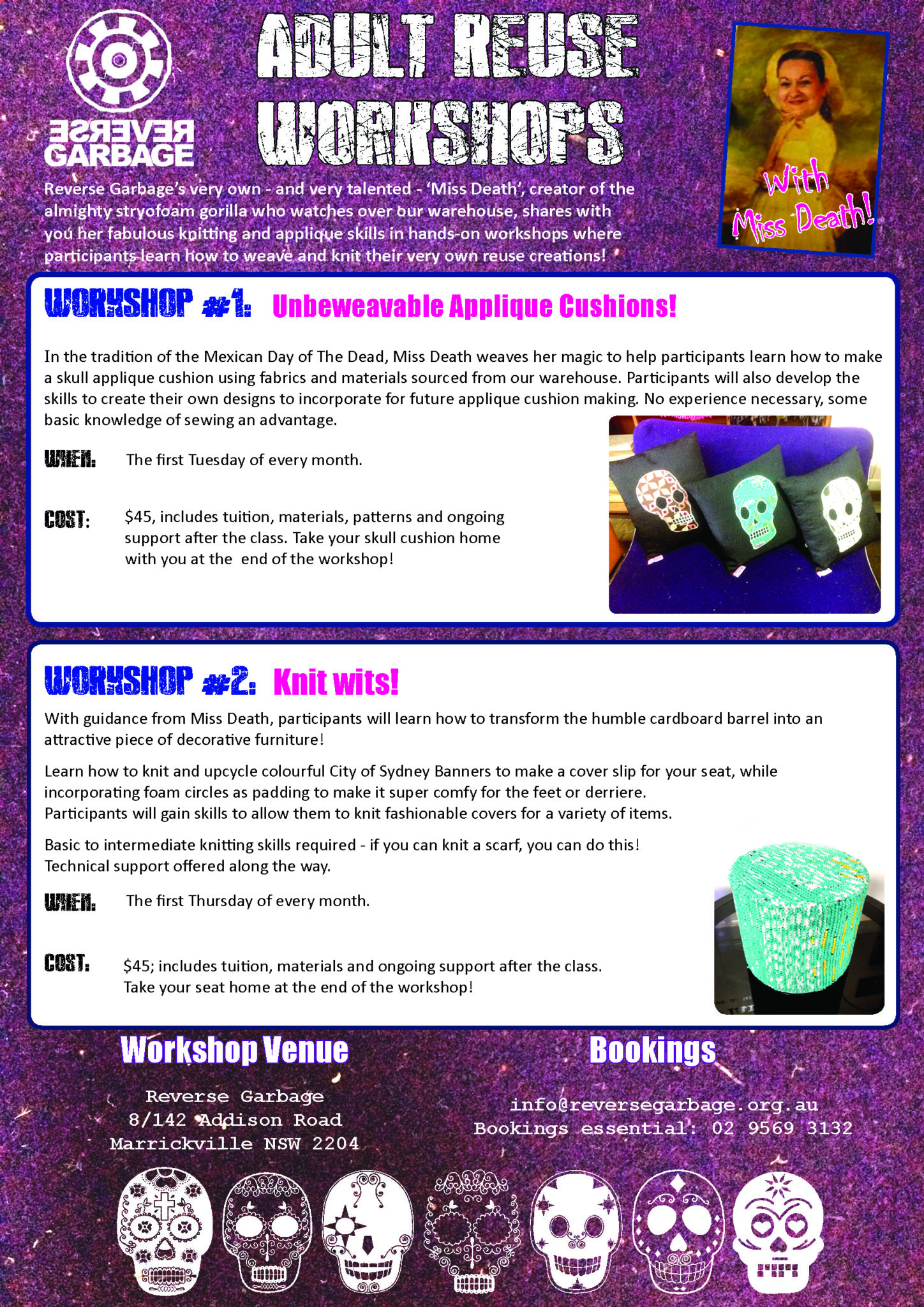 Adult Workshop Flyer General – Reverse Garbage